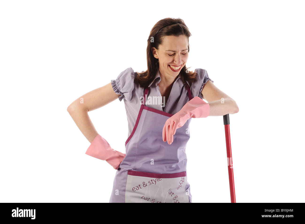 Cleaning lady mop hi-res stock photography and images - Alamy