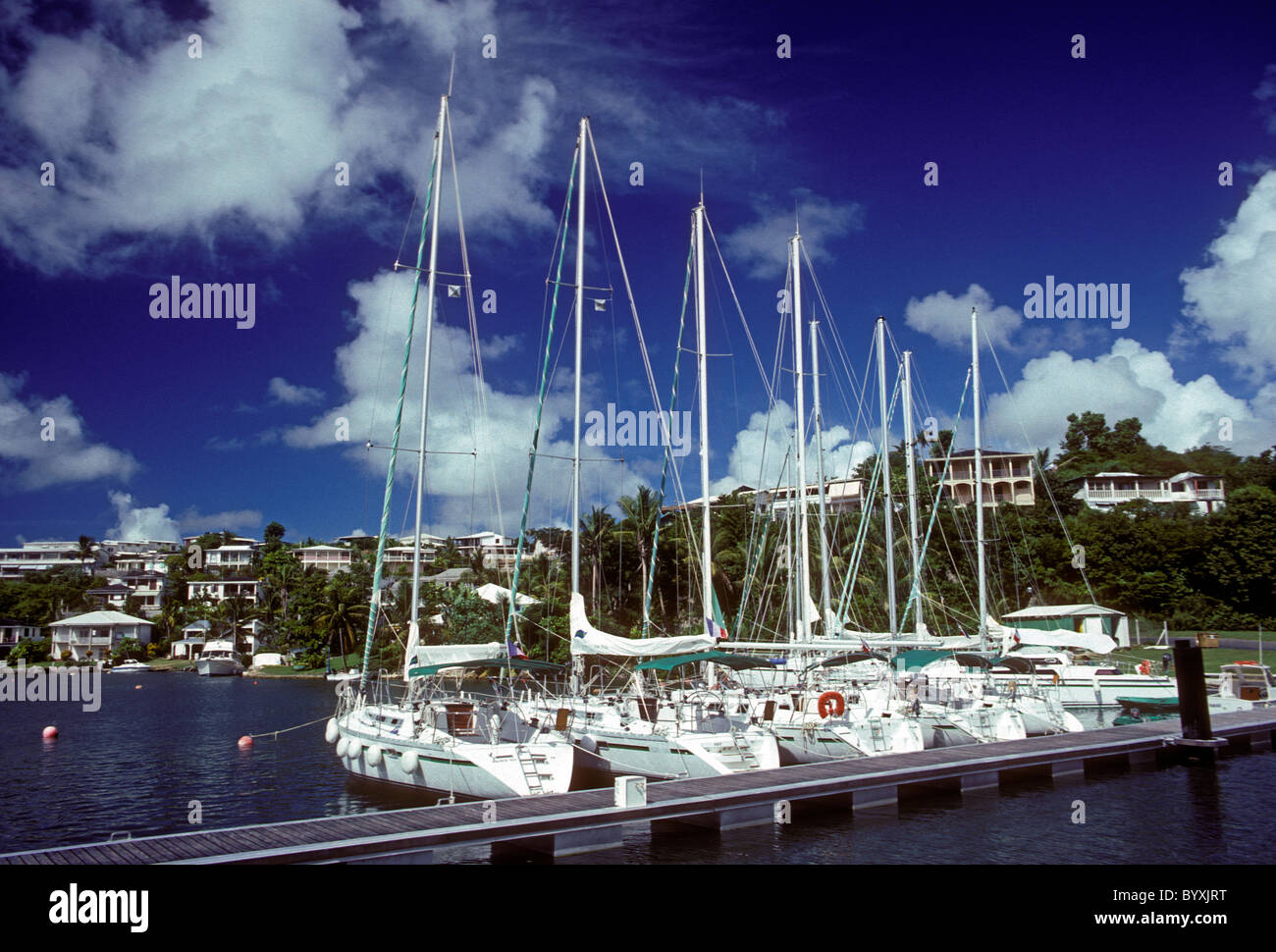 boats, marina, town of Le Gosier, Le Gosier, Grande-Terre, Grande-Terre ...