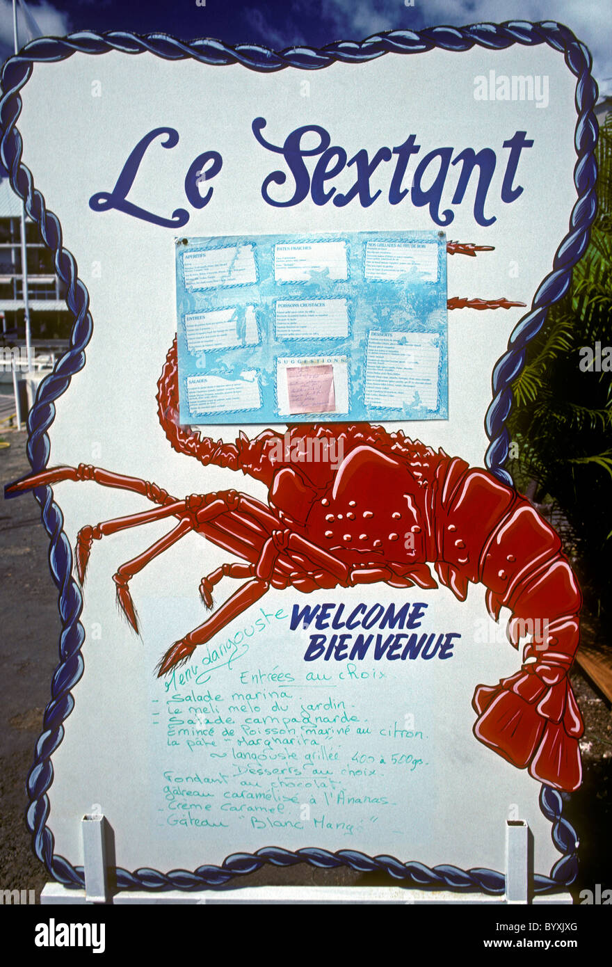 French menu, menu, Le Sextant restaurant, French restaurant, French ...