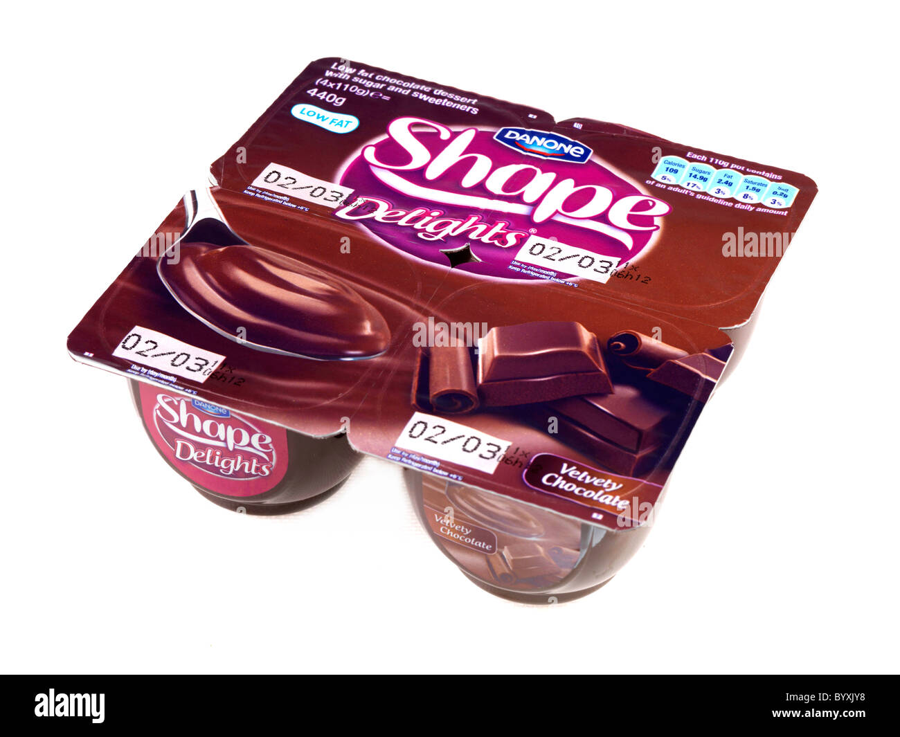 Shape delight desserts chocolate danone food hi-res stock photography ...