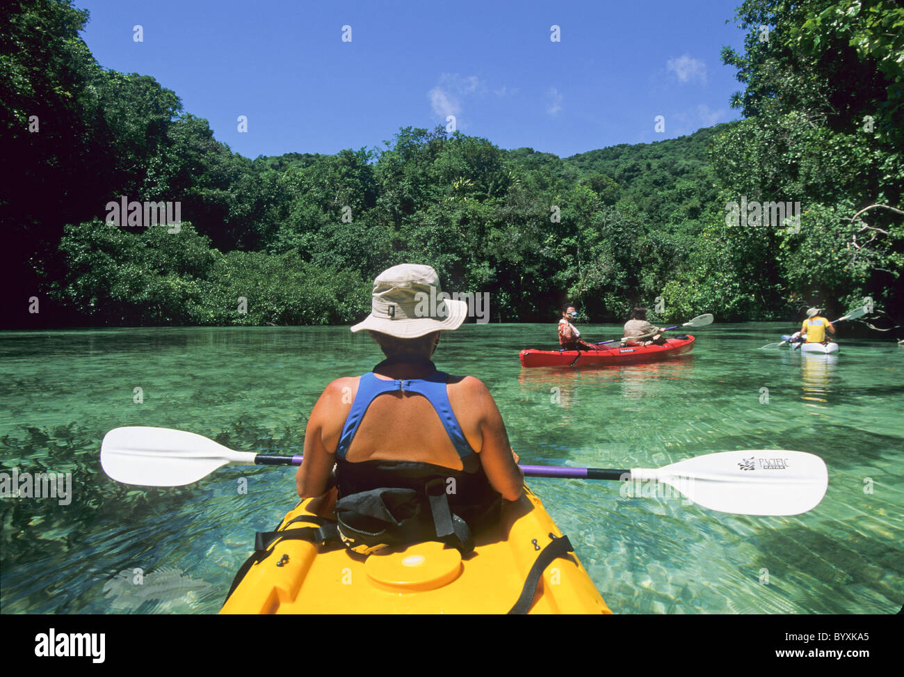 Elk166-8595 Micronesia, Republic of Palau, Rock Islands, kayaking in ...