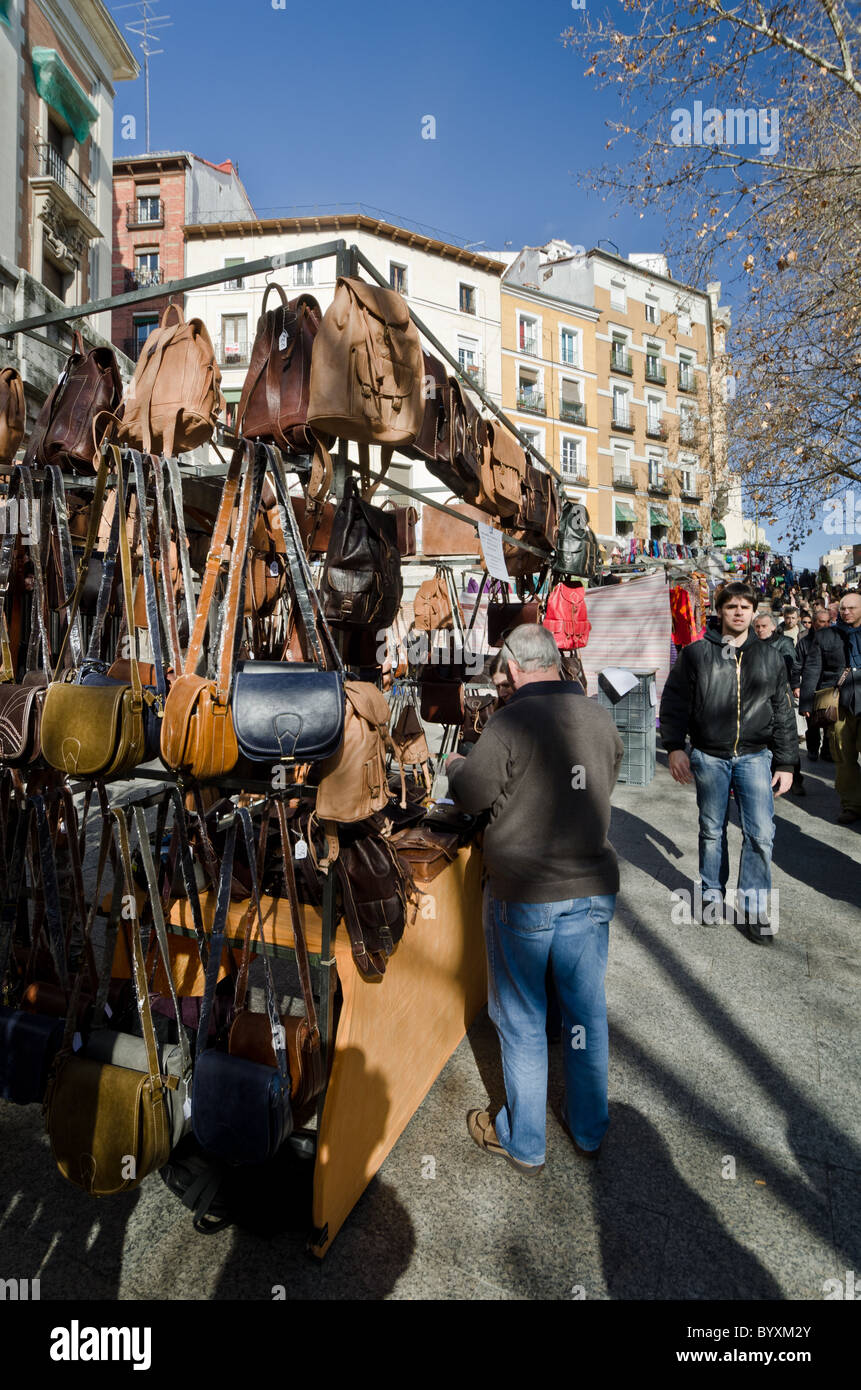 Leather goods market stall hi-res stock photography and images - Alamy