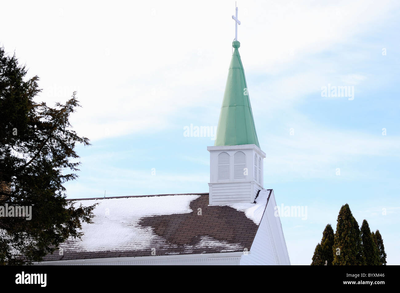 Catholic Chapel steeple Stock Photo - Alamy