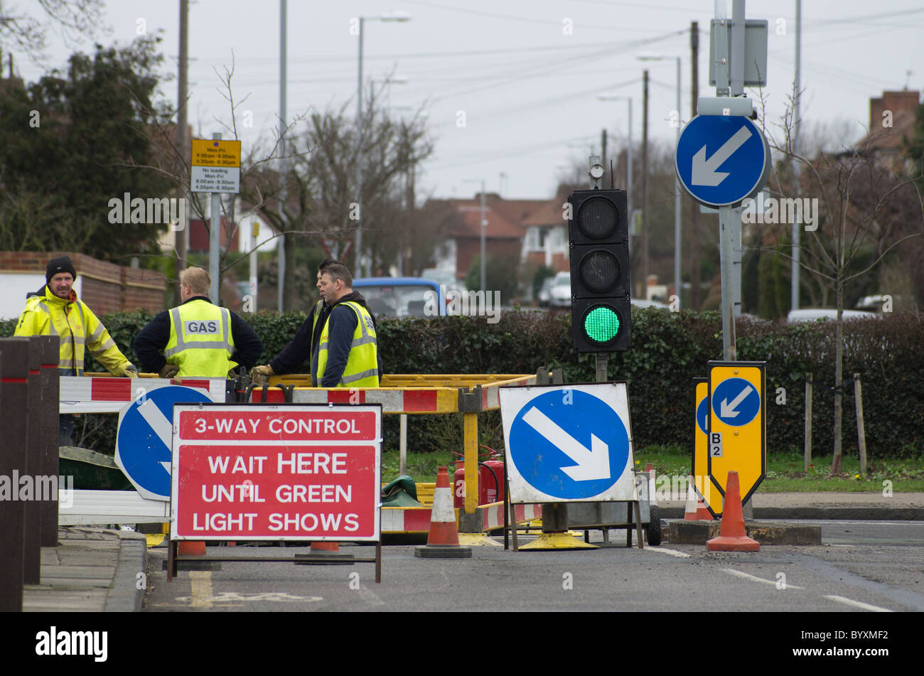 Gas roadworks hi-res stock photography and images - Alamy