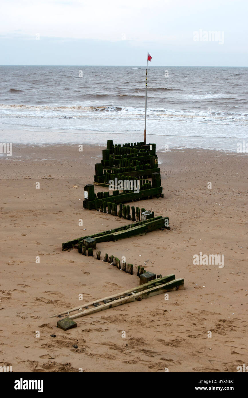 Sea Defence Groins on the beach at Hunstanton Stock Photo - Alamy