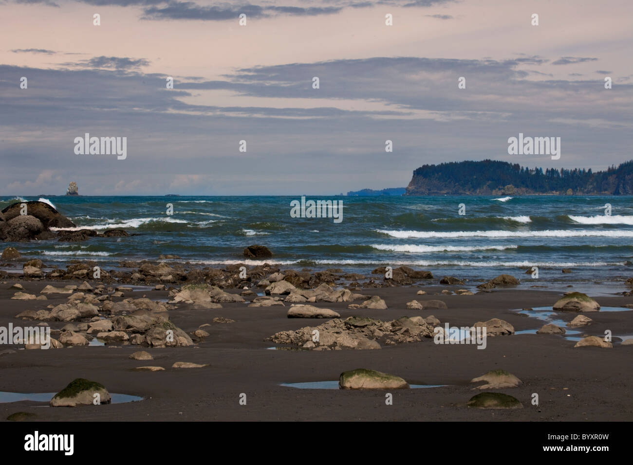 This is an image of Ruby Beach along the Washington state coastline ...
