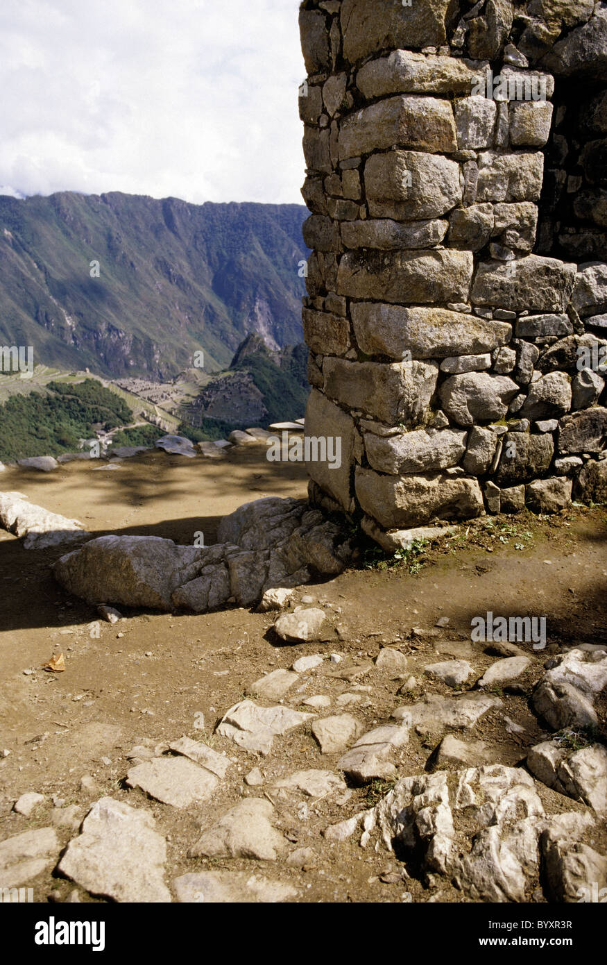 End of the Incan Trail at the UNESCO World Heritage Incan ruins of ...