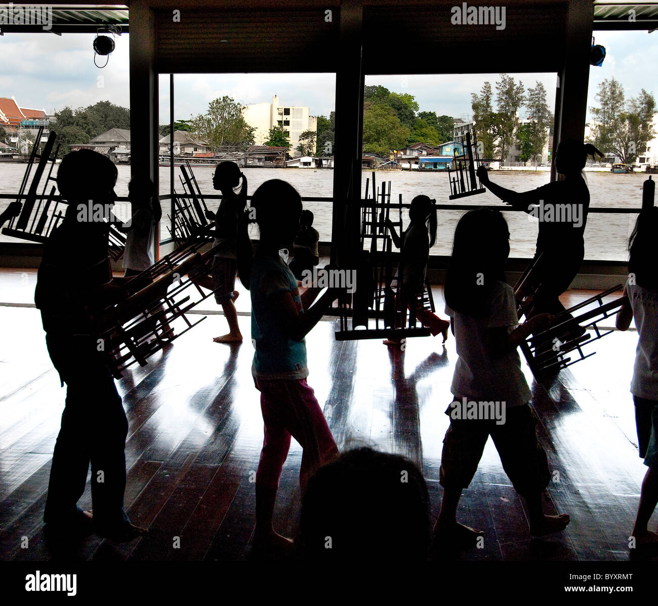 Children play Thai pipes Stock Photo - Alamy