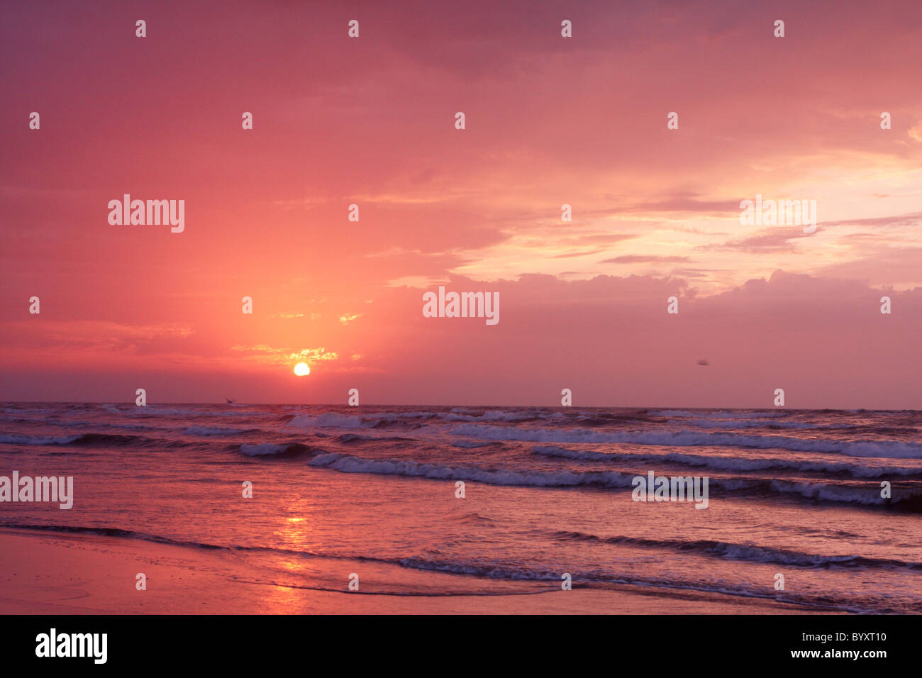 Beach sunrise in Texas Stock Photo - Alamy
