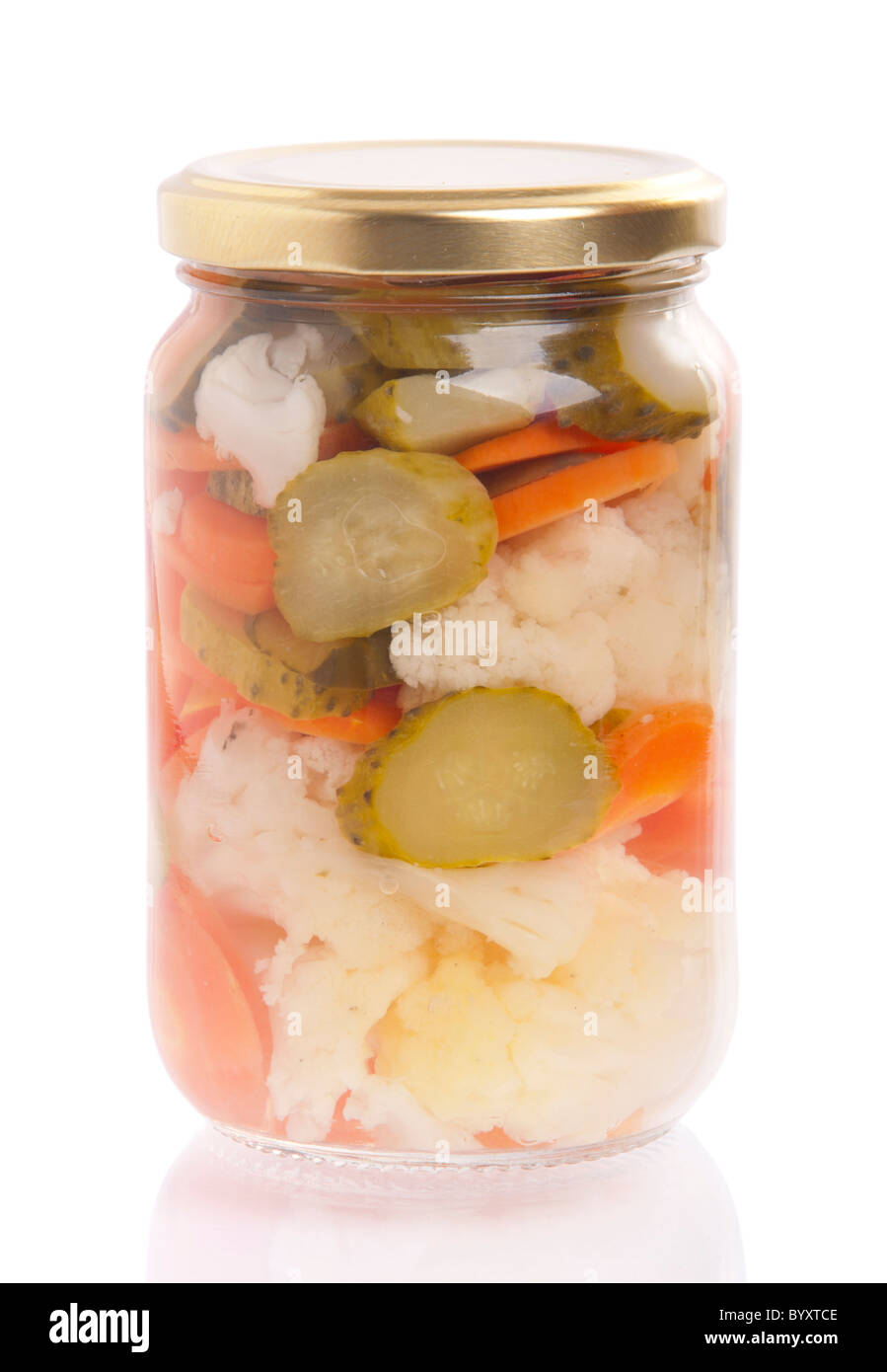 jar of homemade pickels isolated on white background Stock Photo - Alamy