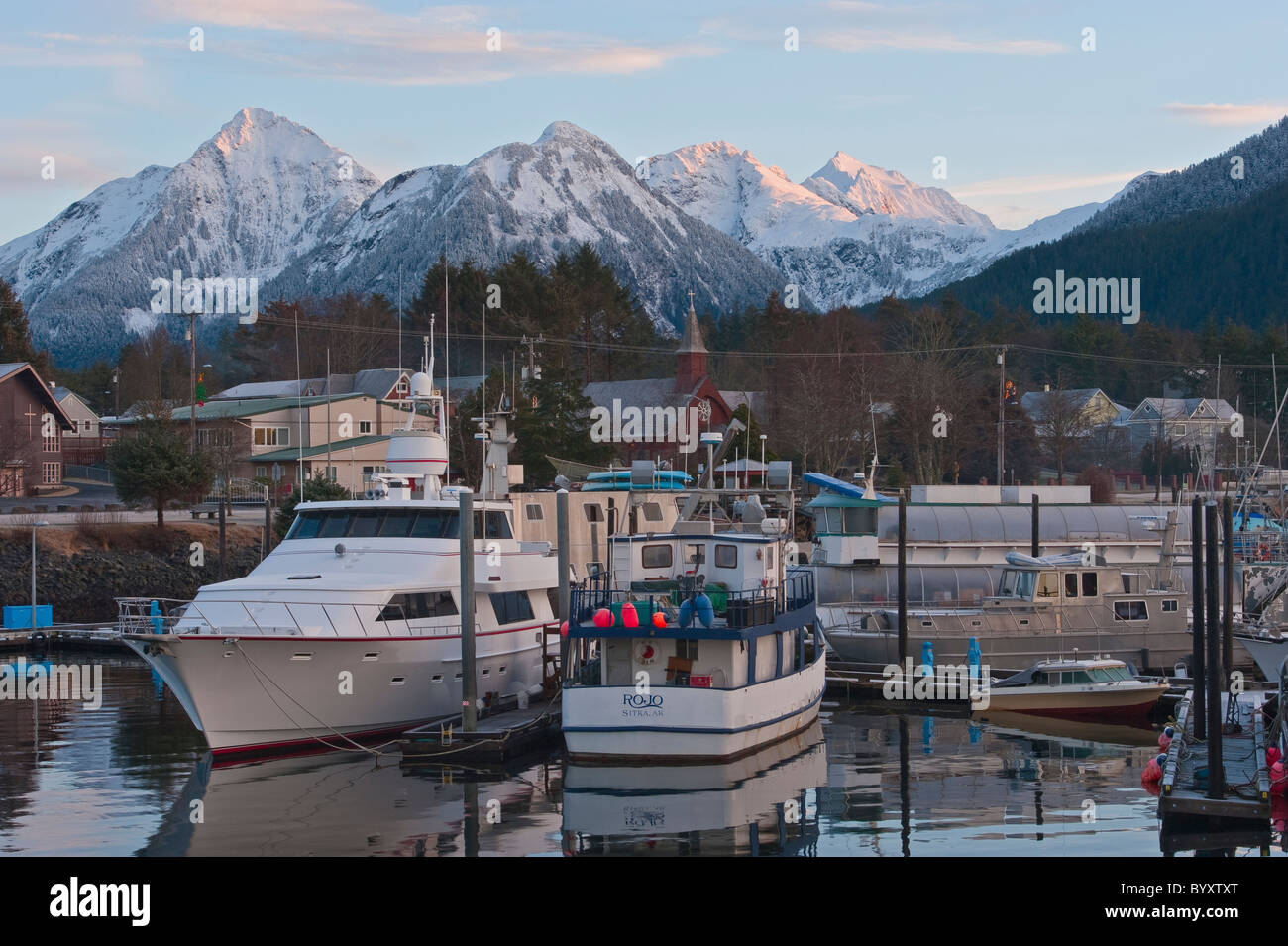 Alaska sitka boats harbor hi-res stock photography and images - Alamy