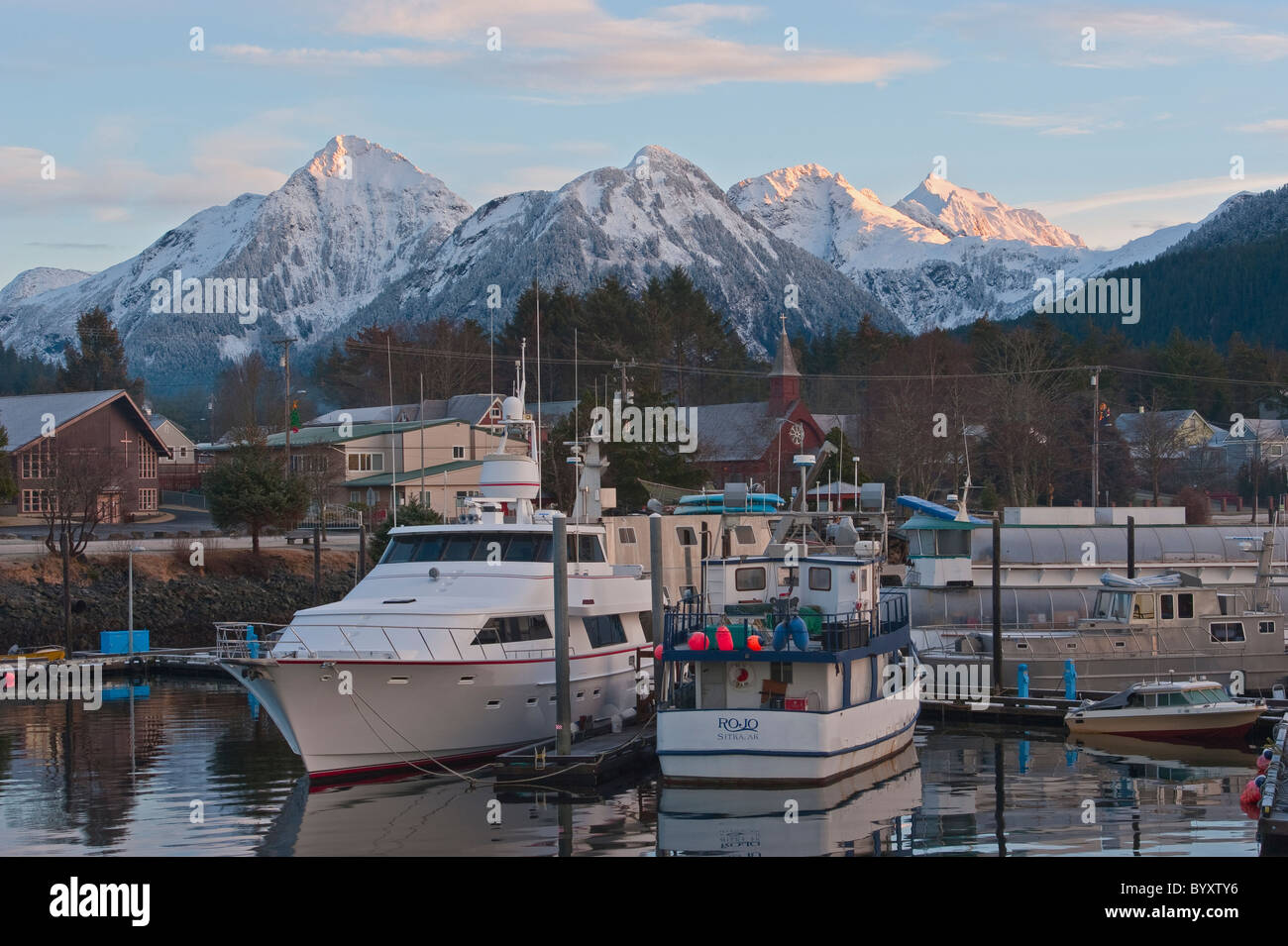 Alaska sitka boats harbor hi-res stock photography and images - Alamy