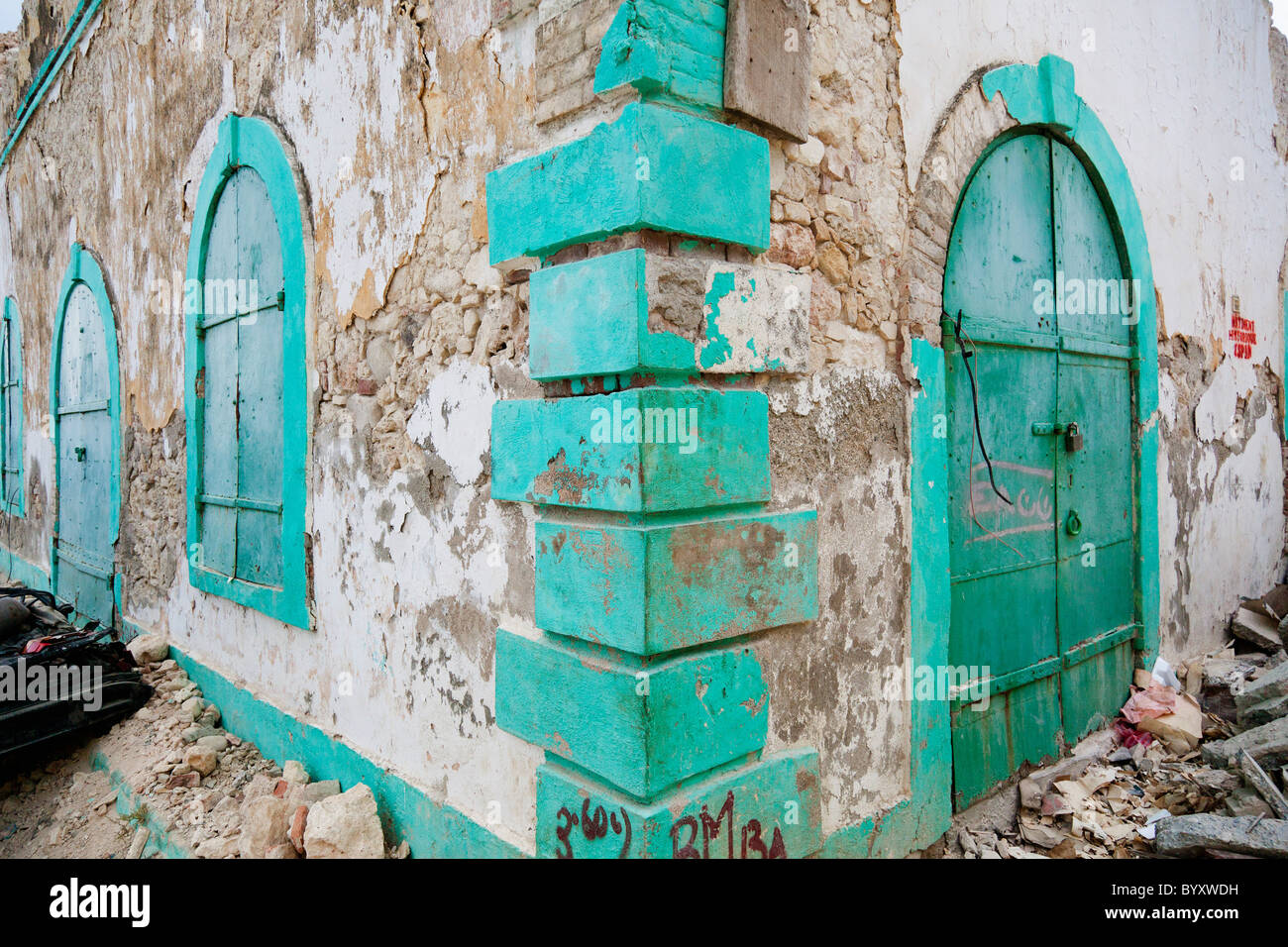 a rundown building; jacmel, haiti Stock Photo - Alamy