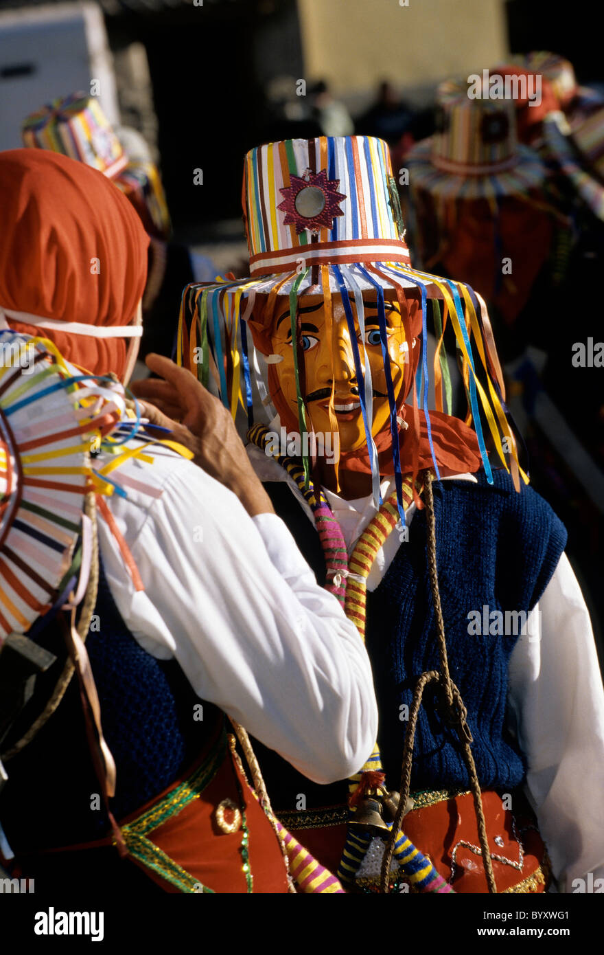 Chileno dancers performing during Fiesta Pentecostes in the Incan ...