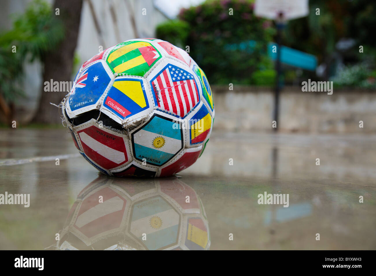 Soccer balls flags colors hi-res stock photography and images - Alamy