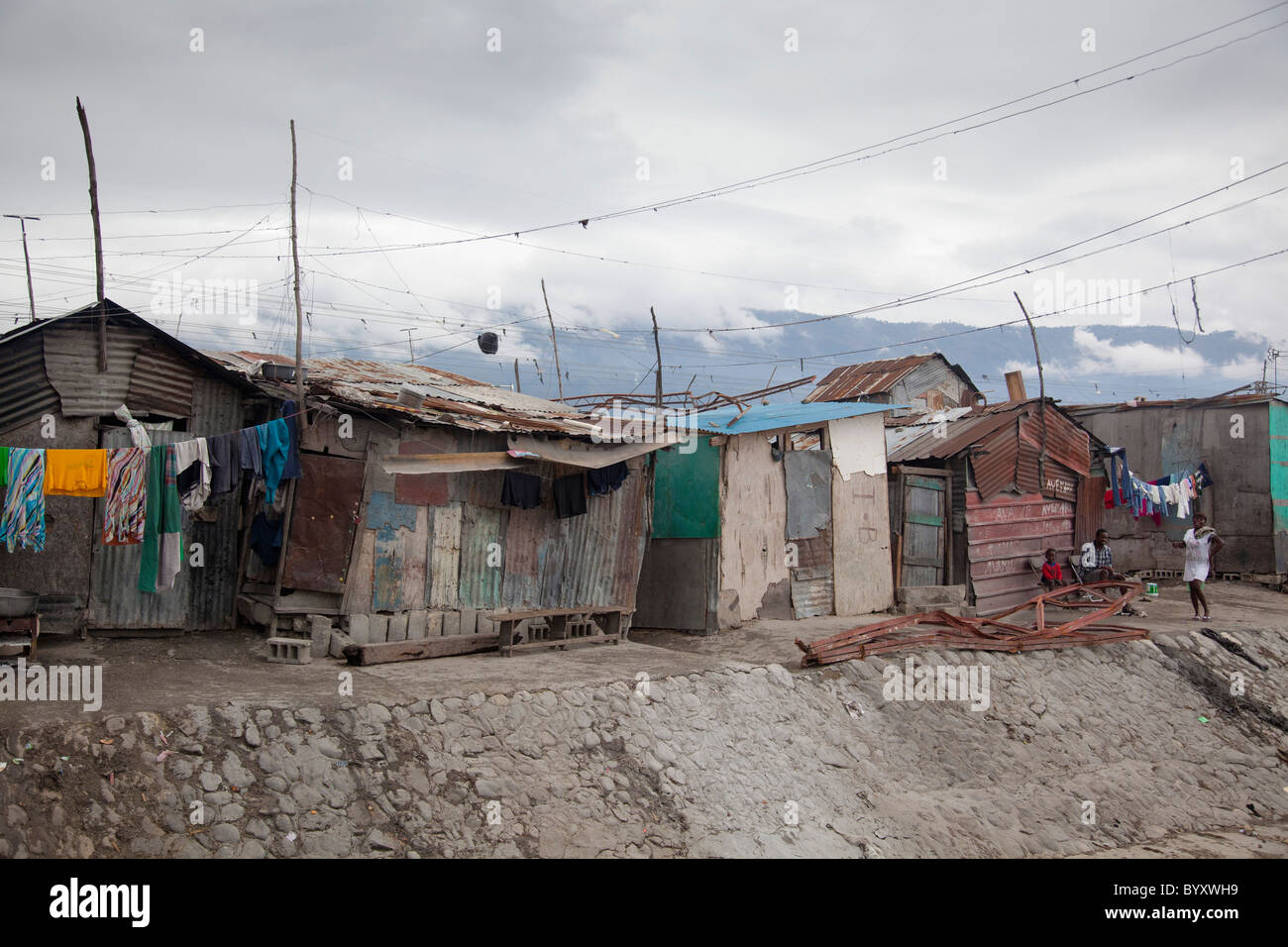 the slums after the earthquake; port-au-prince, haiti Stock Photo - Alamy