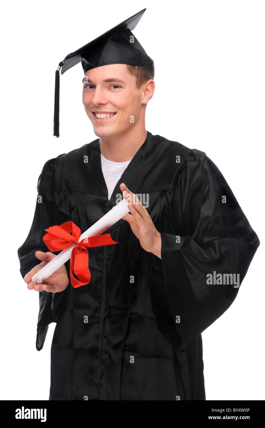 Full isolated studio picture from a young graduation man Stock Photo ...