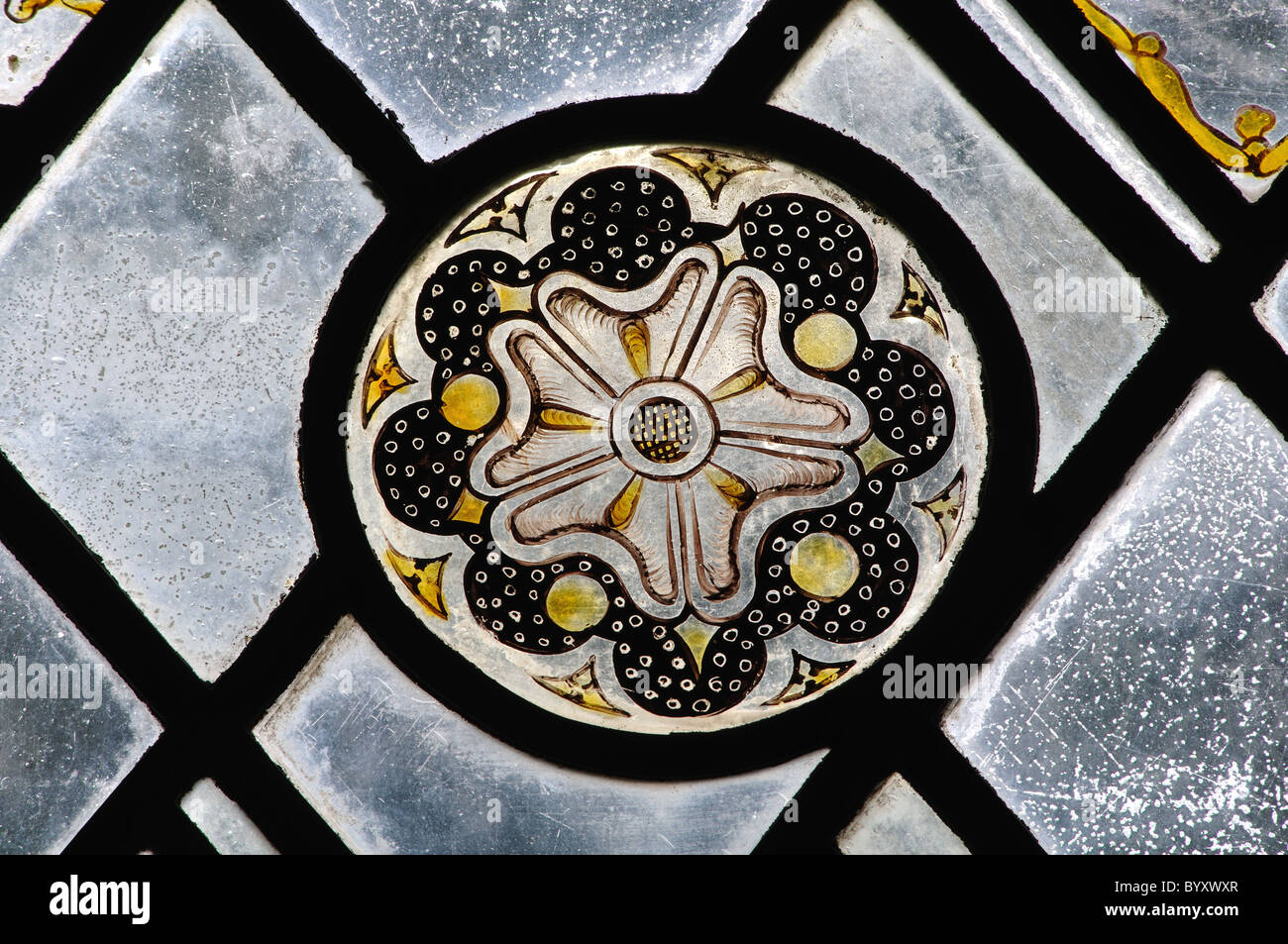 Diamond pattern stained glass window hi-res stock photography and ...