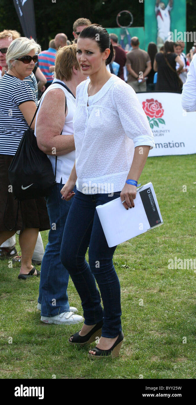 Kirsty Gallacher O2 Scrum In The Park with the England rugby squad at ...
