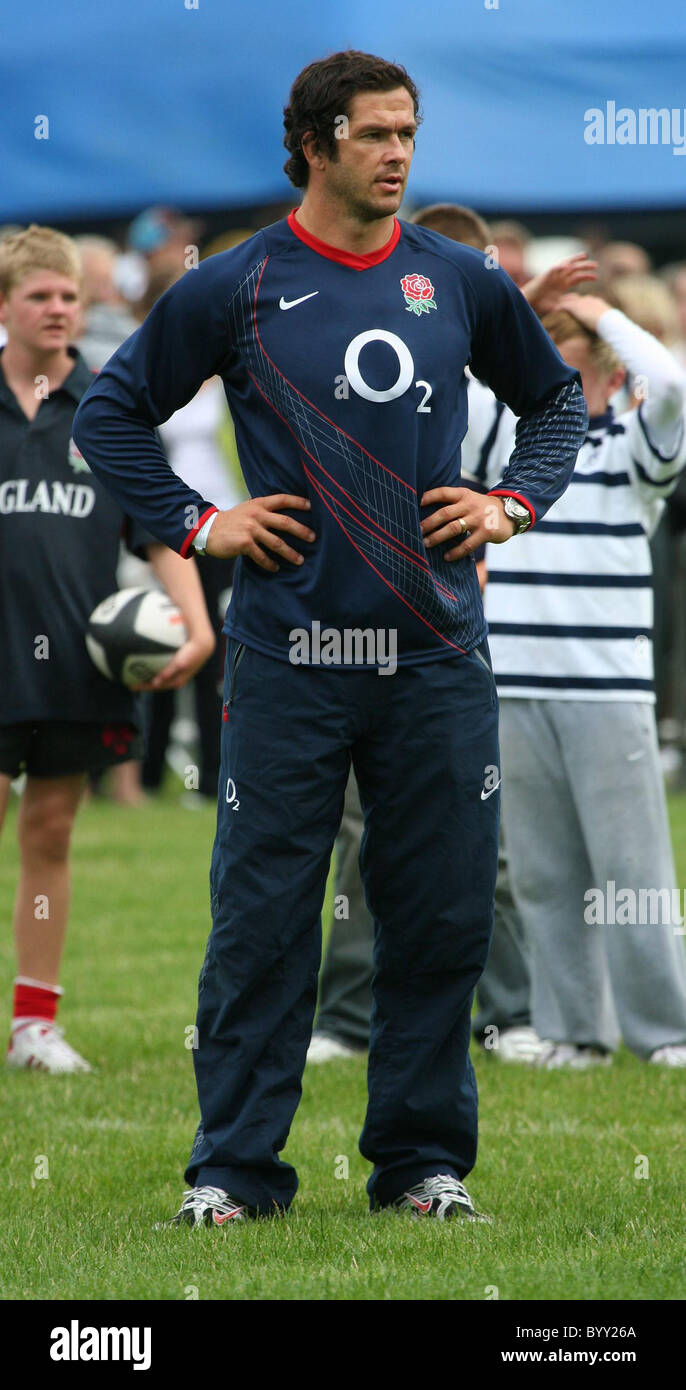 Andy Farrell O2 Scrum In The Park with the England rugby squad at ...