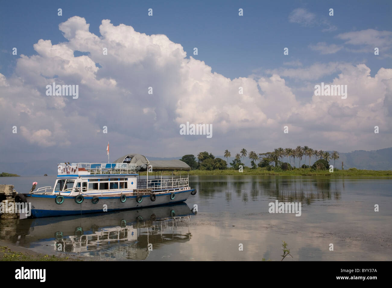 Indonesia Sumatra Lake Toba Samosir island boat Stock Photo - Alamy