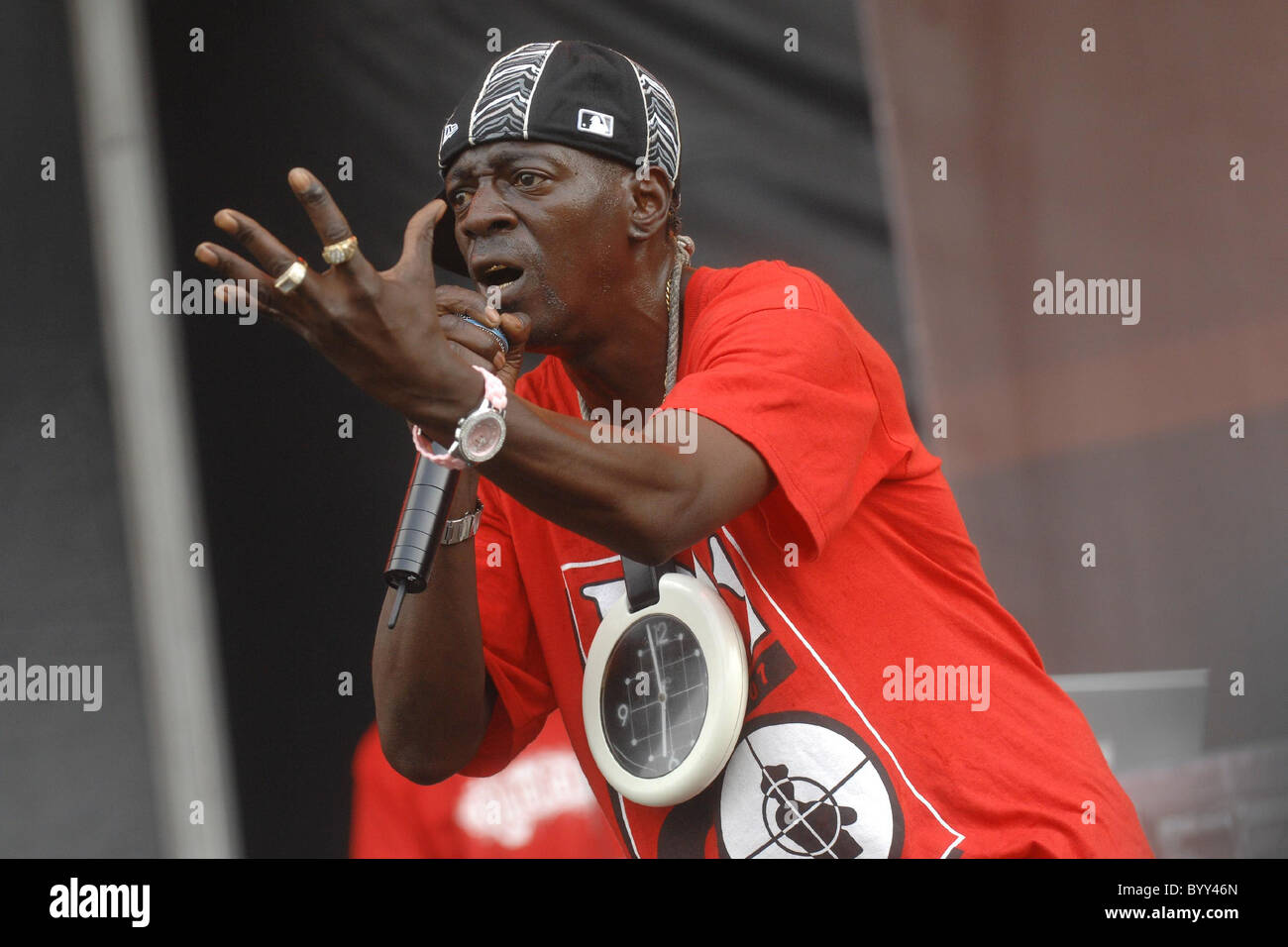 Flavor Flav of Public Enemy Rock the Bells Concert Randall's Island New ...