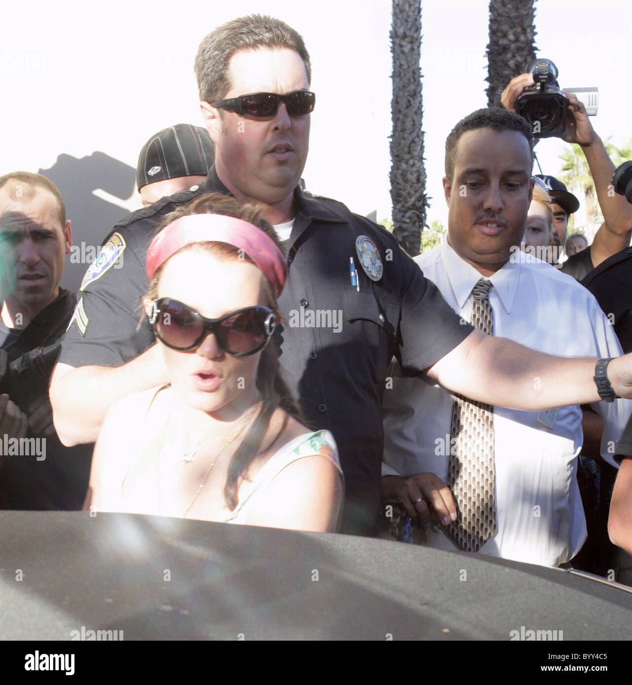 Britney Spears arriving at a mobile phone shop Santa Monica, California ...