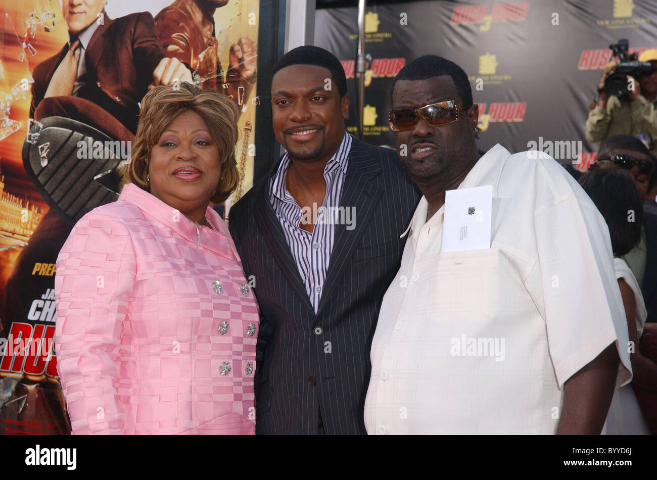 Chris Tucker with his mother Mary Tucker and guest "Rush Hour 3" Los ...