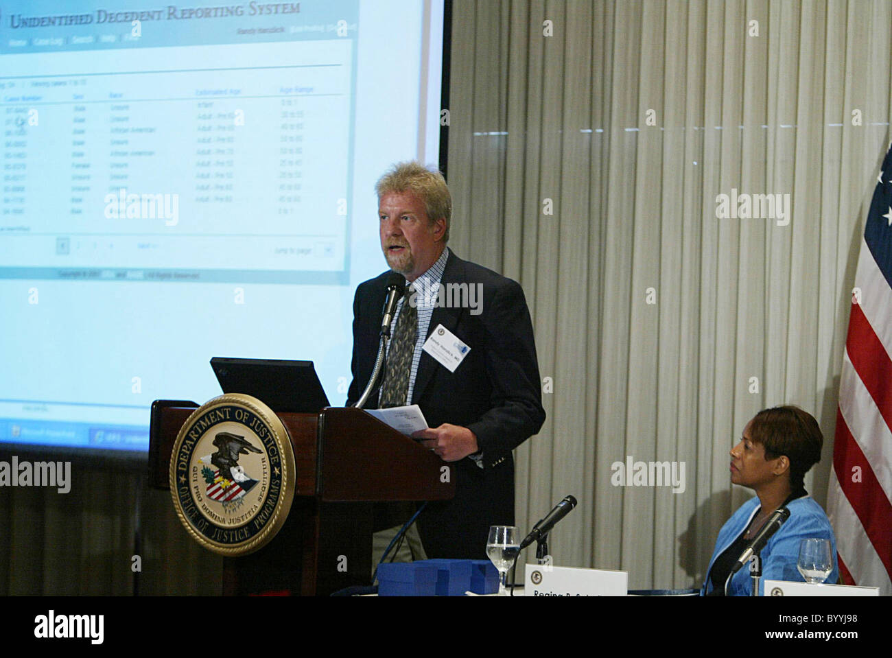 Randy Hanzlick The Department of Justice demonstrates the new`'National ...