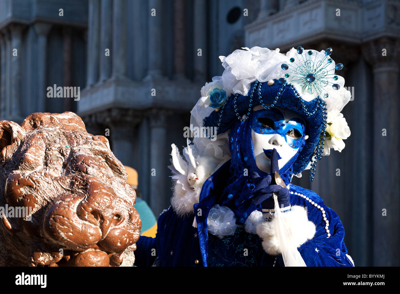 Italy, Venice, typical carnival masks in Piazzetta San Marco Stock ...