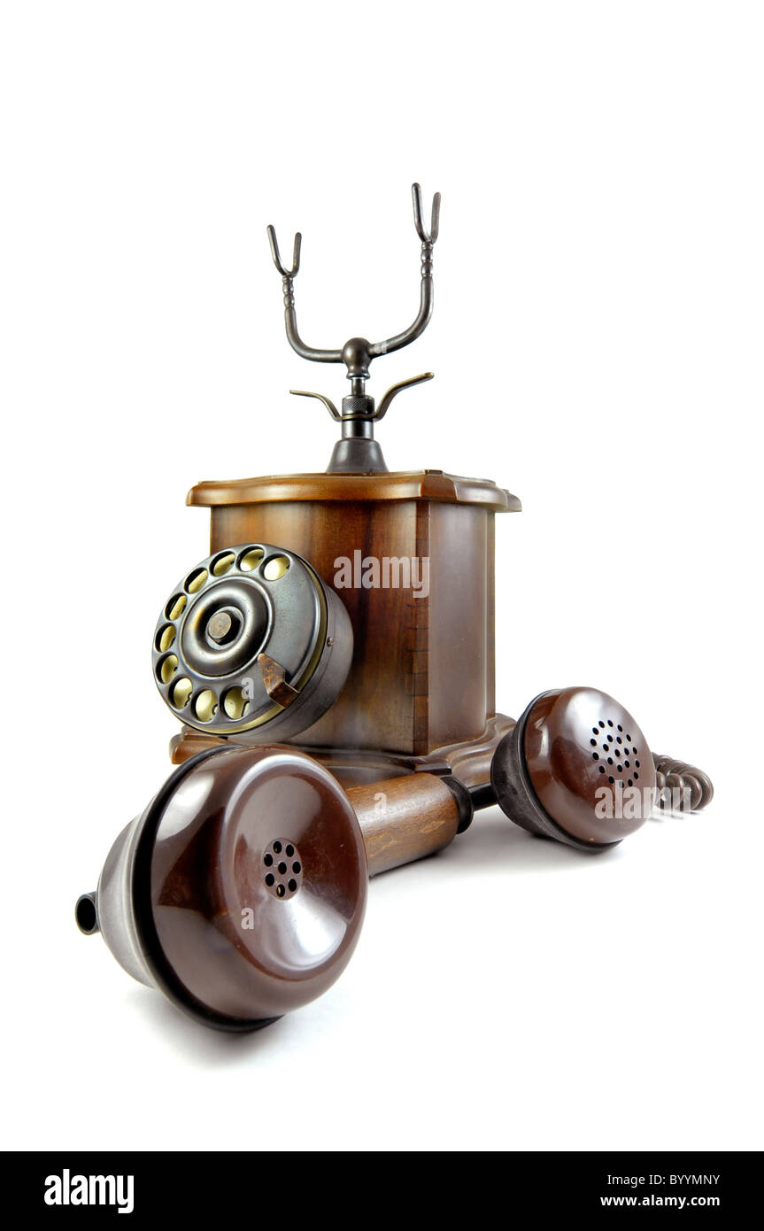 Vintage style telephone in Cut Out Stock Images & Pictures - Alamy
