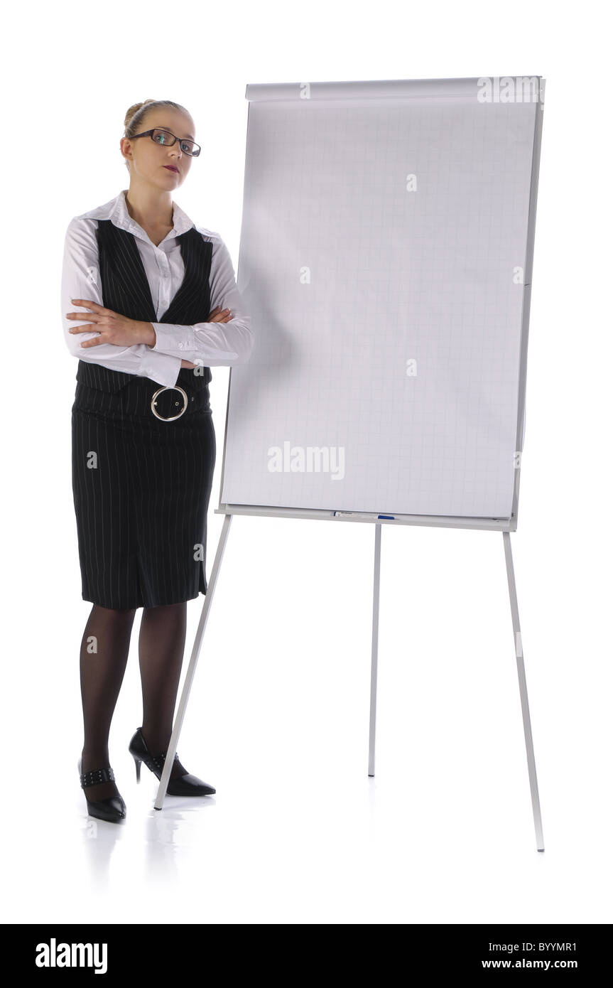 Female businesswoman giving a presentation Stock Photo - Alamy