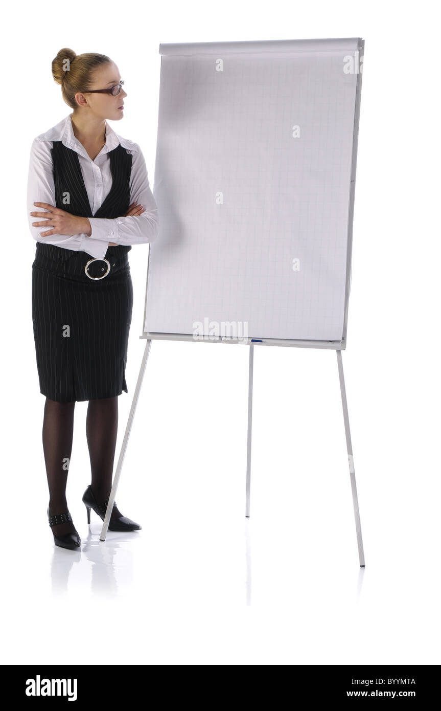 Female businesswoman giving a presentation Stock Photo - Alamy