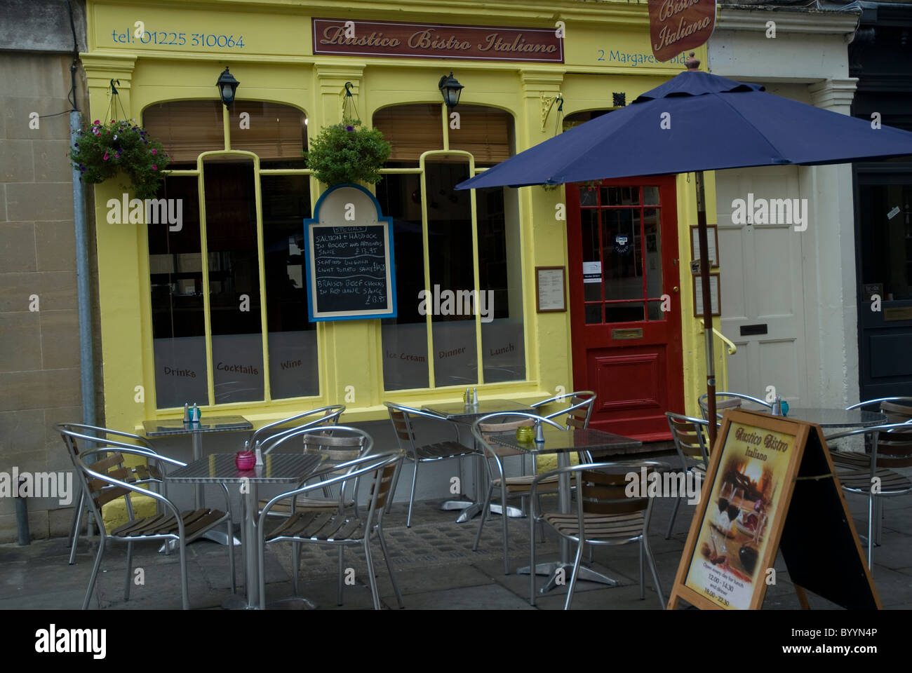 Rustico Bistro Italiano Margaret Buildings Bath Spa Somerset UK Stock ...