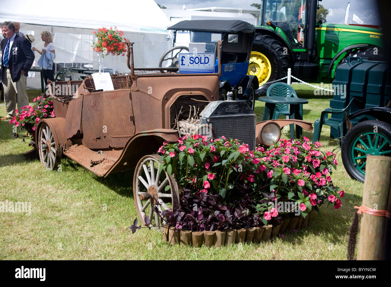 Old rusty vintage Ford at the for sale at the Bucks County Show, Bucks ...
