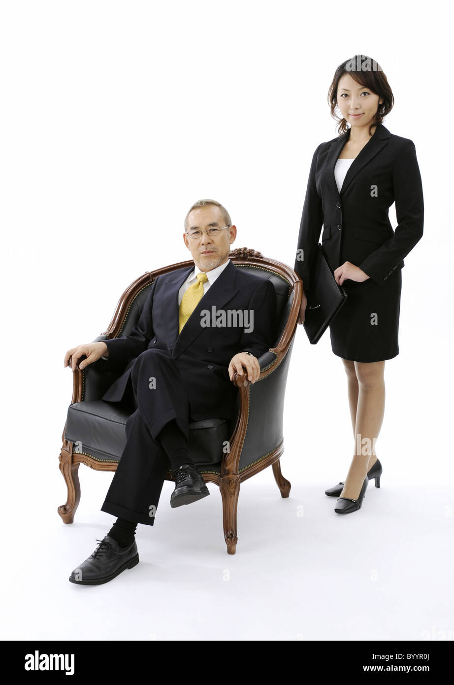 Portrait of boss and secretary Stock Photo - Alamy