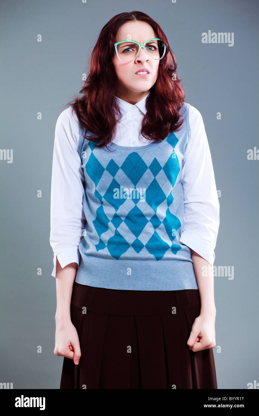 Angry woman caricature hi-res stock photography and images - Alamy