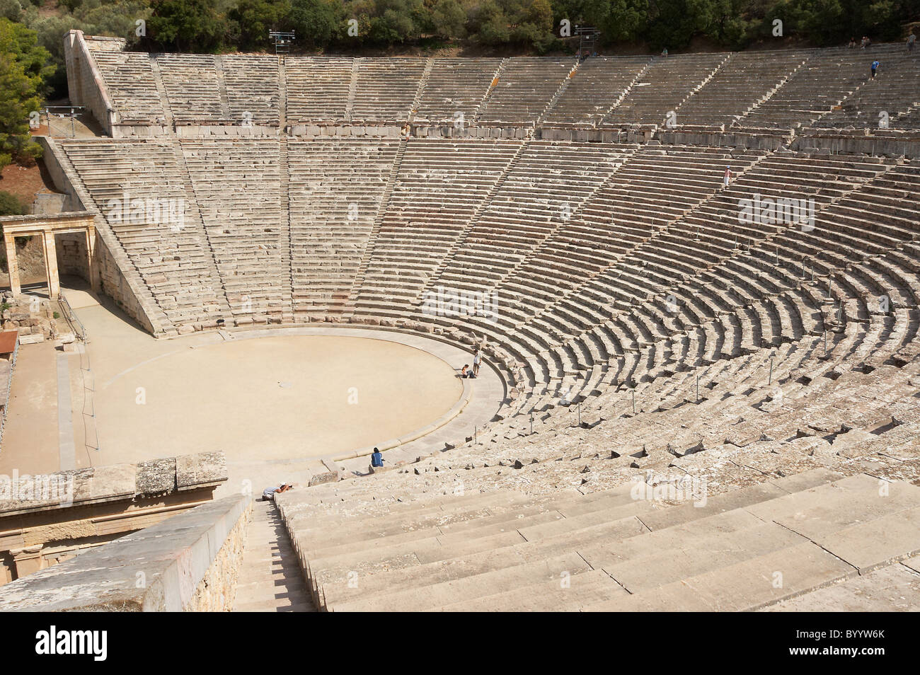 Ancient amphitheater epidaurus peloponnese greece hi-res stock ...