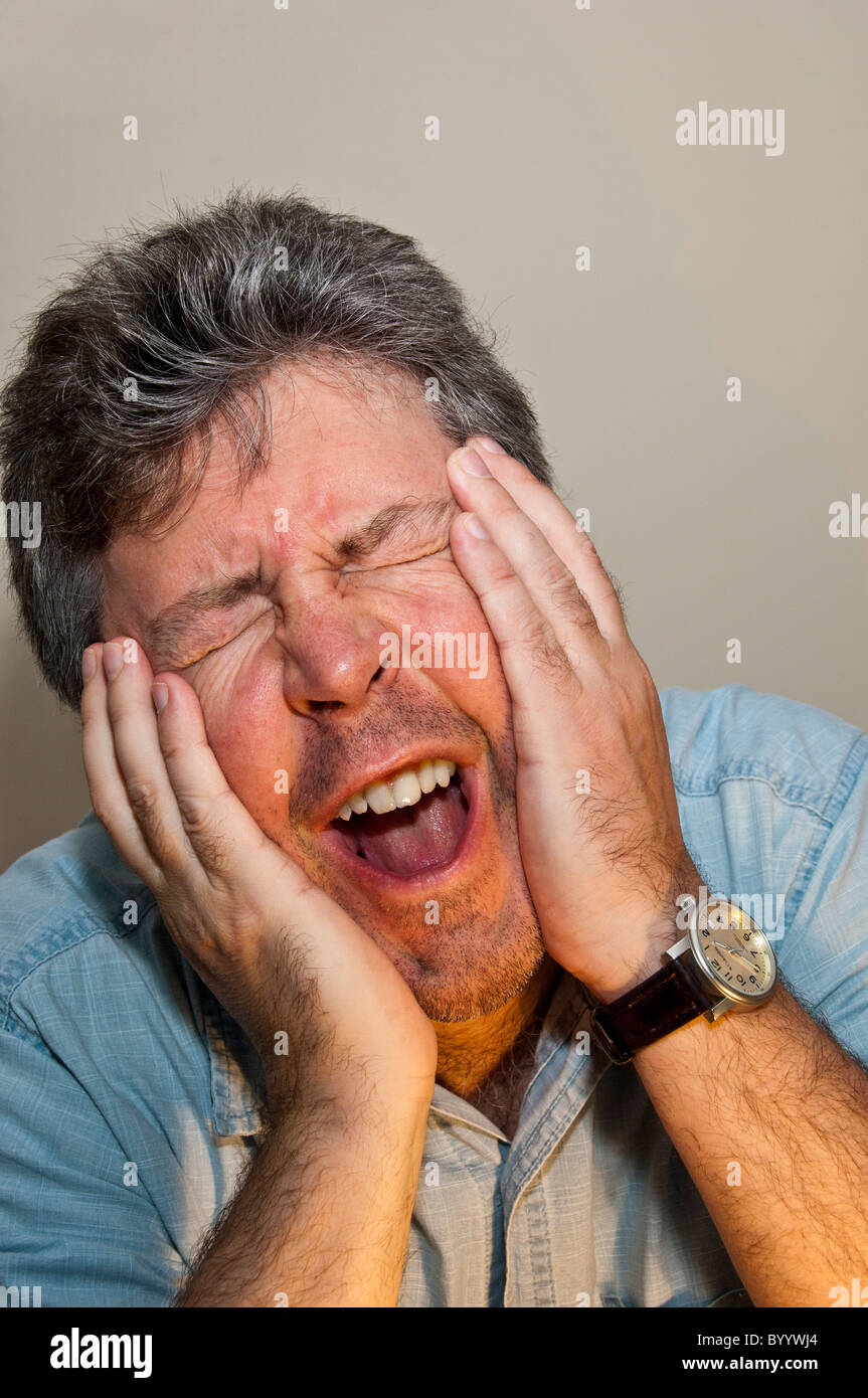 middle aged man feeling depressed sad lonely thinking poorly tired ...