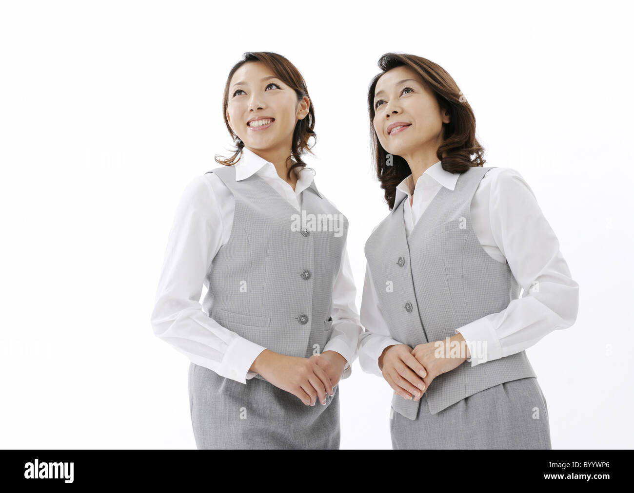 Smiling office workers Stock Photo - Alamy