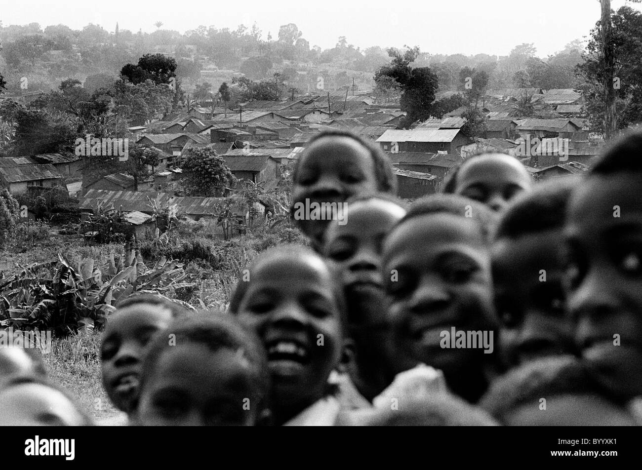 African shanty town Black and White Stock Photos & Images - Alamy