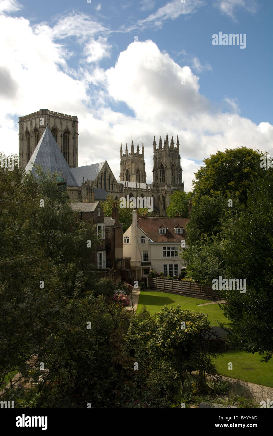 YORKSHIRE; YORK MINSTER FROM CITY WALLS Stock Photo - Alamy