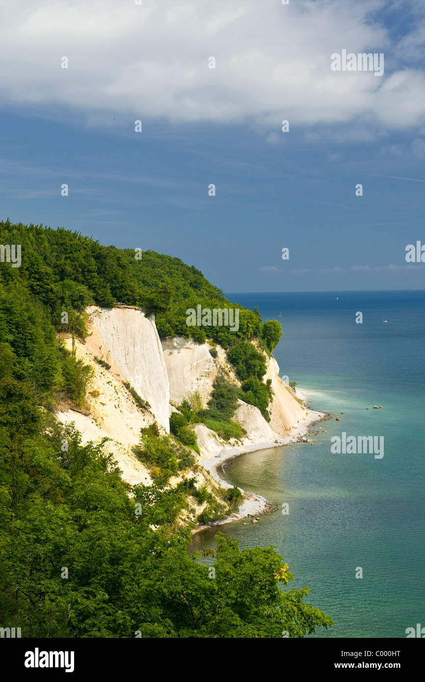 The famous chalk-cliffs at Ruegen Island, Baltic Sea Germany, Europe ...