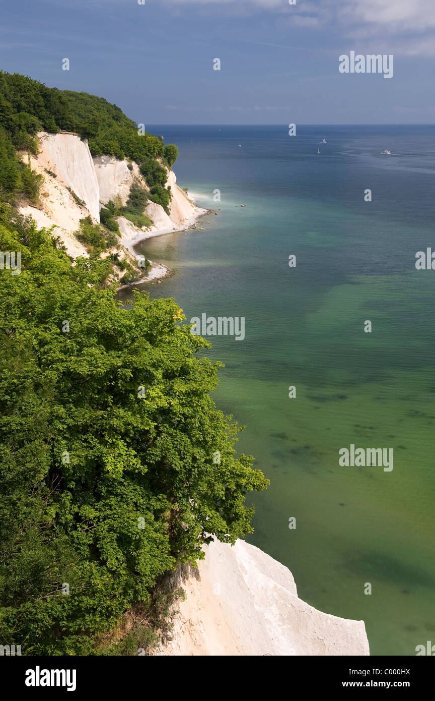 The famous chalk-cliffs at Ruegen Island, Baltic Sea Germany, Europe ...