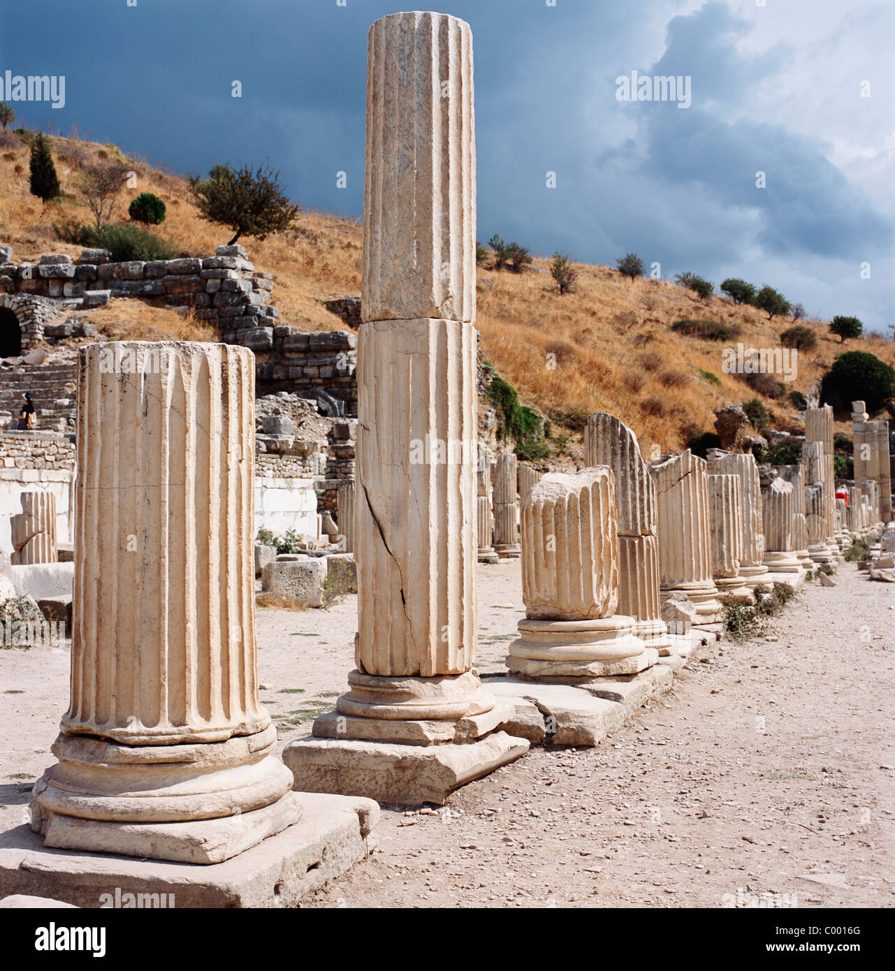 Columns And Ruins At Ephesus Stock Photo - Alamy