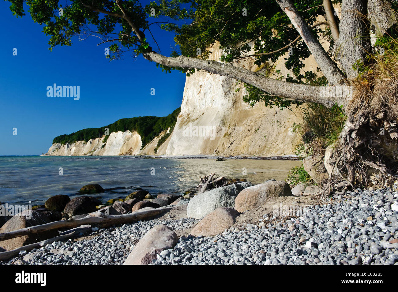 The famous chalk-cliffs at Ruegen Island, Baltic Sea Germany, Europe ...