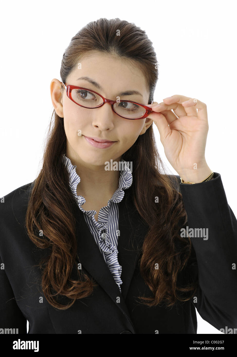 Businesswoman wearing glasses Stock Photo - Alamy