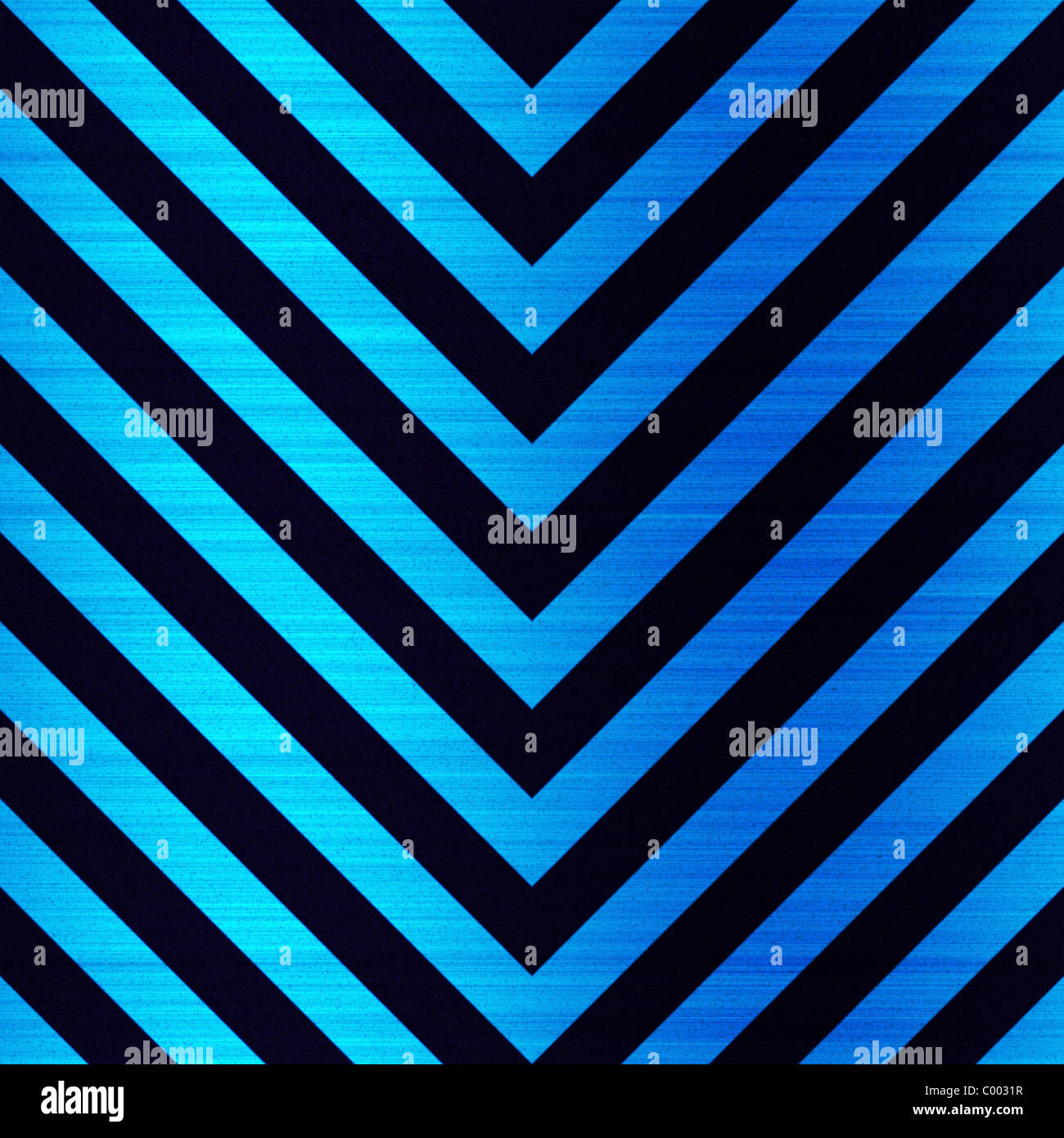 Blue hazard stripes pattern that is pointing in a downward direction ...
