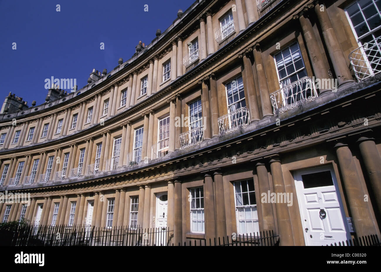 Georgian Houses Along The Circus Stock Photo - Alamy
