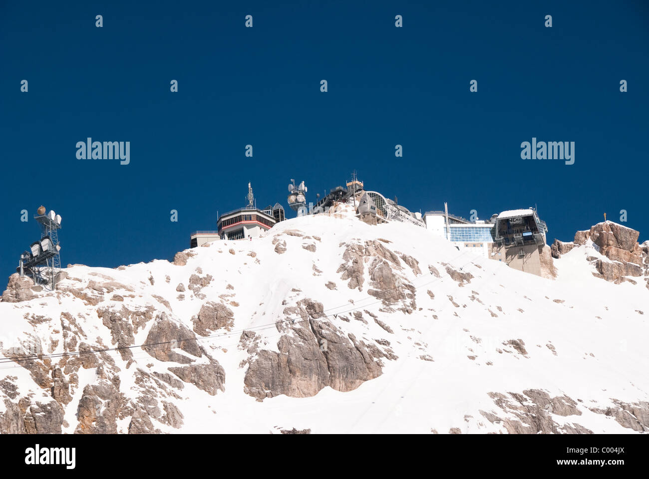 Weather Station inn the Zugspitze, Bavary, Germany. Highest Point in ...